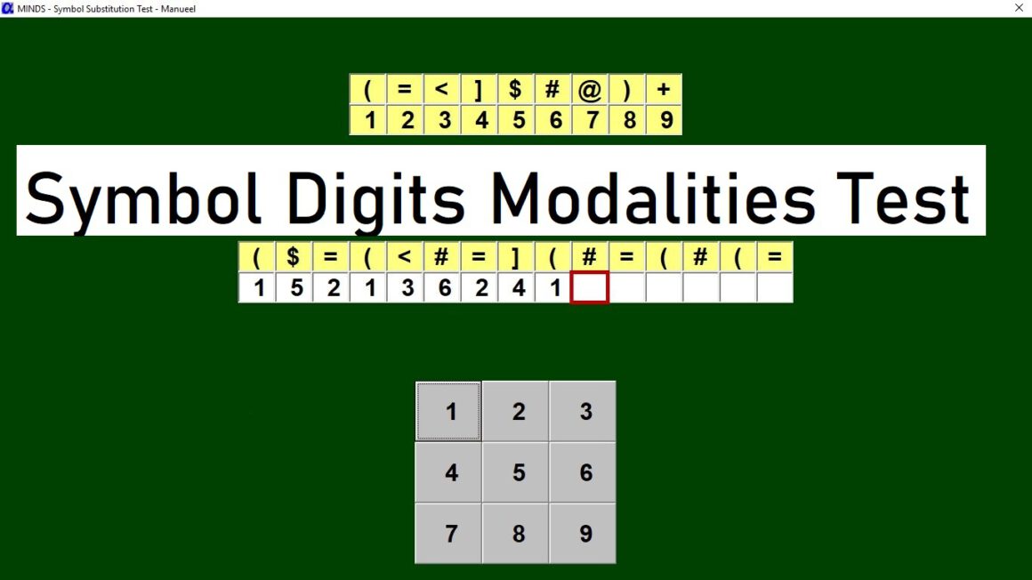 SDMT: Symbol Digits Modalities Test – Testmanager MINDS